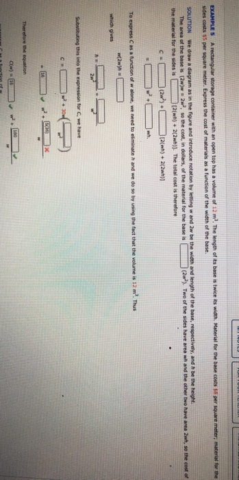 Solved EXAMPLES A rectangular storage container with an open | Chegg.com