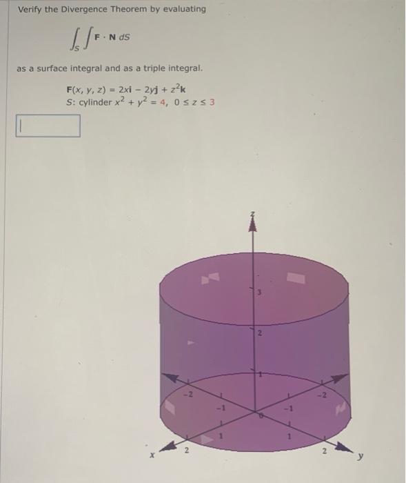Solved Verify the Divergence Theorem by evaluating //. F. | Chegg.com