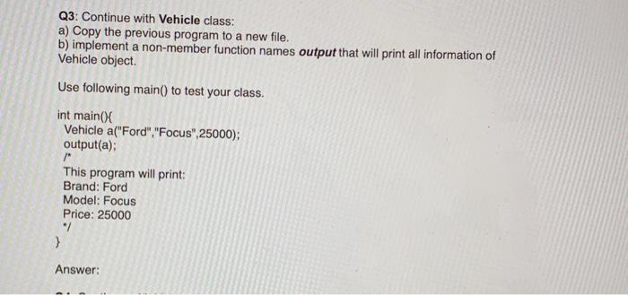 Solved This is a Question from Object oriented C++. please | Chegg.com