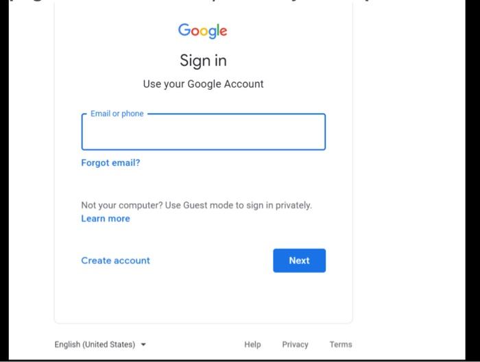 Solved recreate the google sign in page with header and | Chegg.com