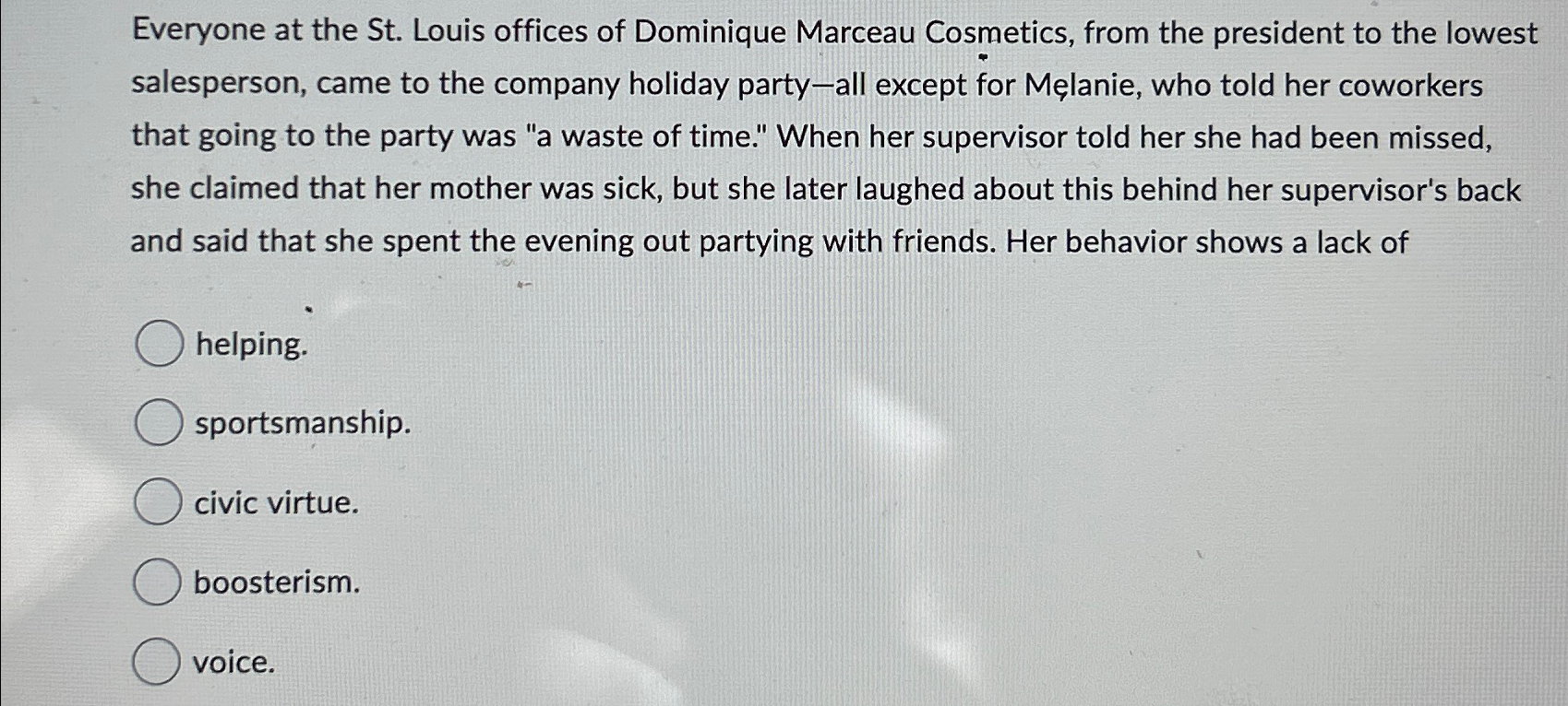 Solved Everyone at the St. ﻿Louis offices of Dominique | Chegg.com