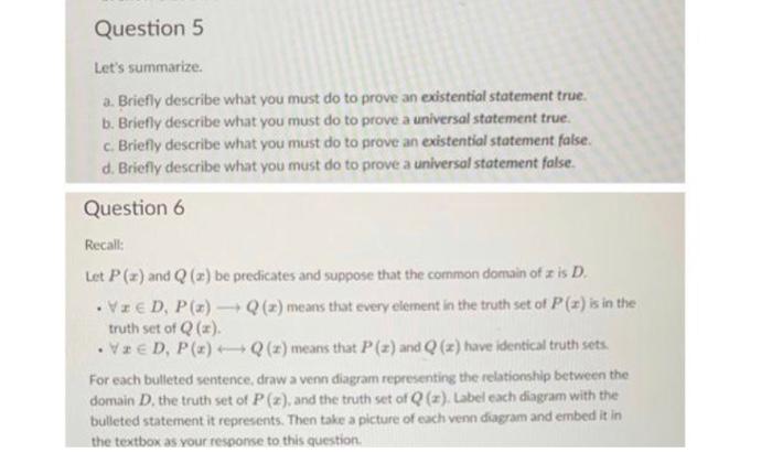 Solved Let's summarize. a. Briefly describe what you must do | Chegg.com