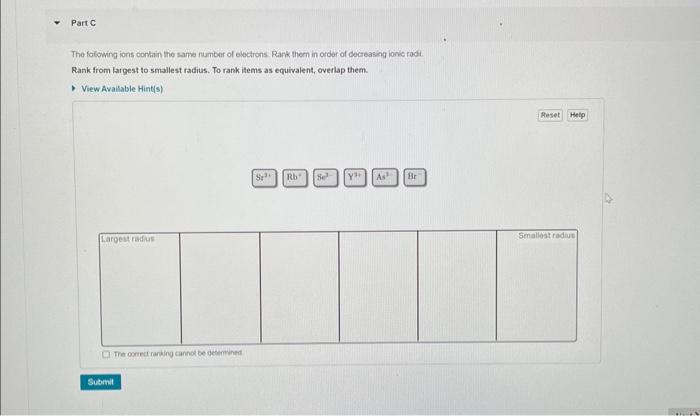 Solved The folowing ions contain the same number of | Chegg.com