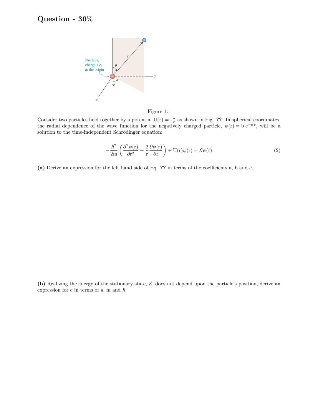 Solved Question - 30%Figure 1:Consider two particles held | Chegg.com