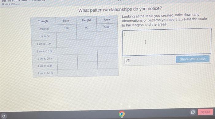 Solved What patterns/relationships do you notice? Looking at | Chegg.com