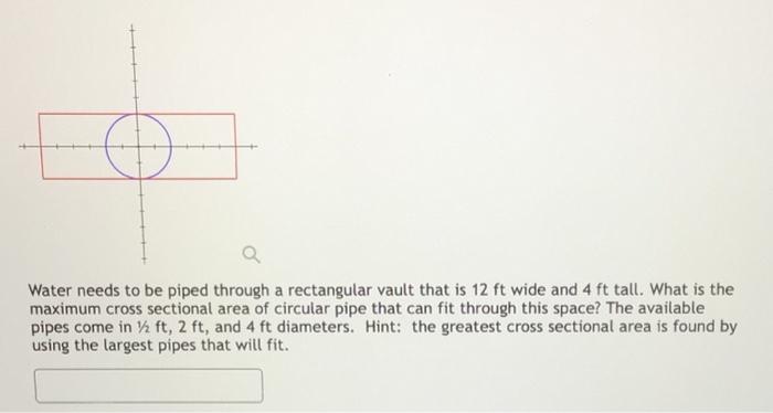 Solved Water needs to be piped through a rectangular vault | Chegg.com