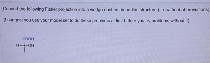 Solved Convert the following Fisher projection into a | Chegg.com