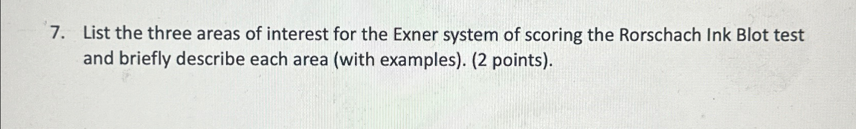 Solved List the three areas of interest for the Exner system | Chegg.com