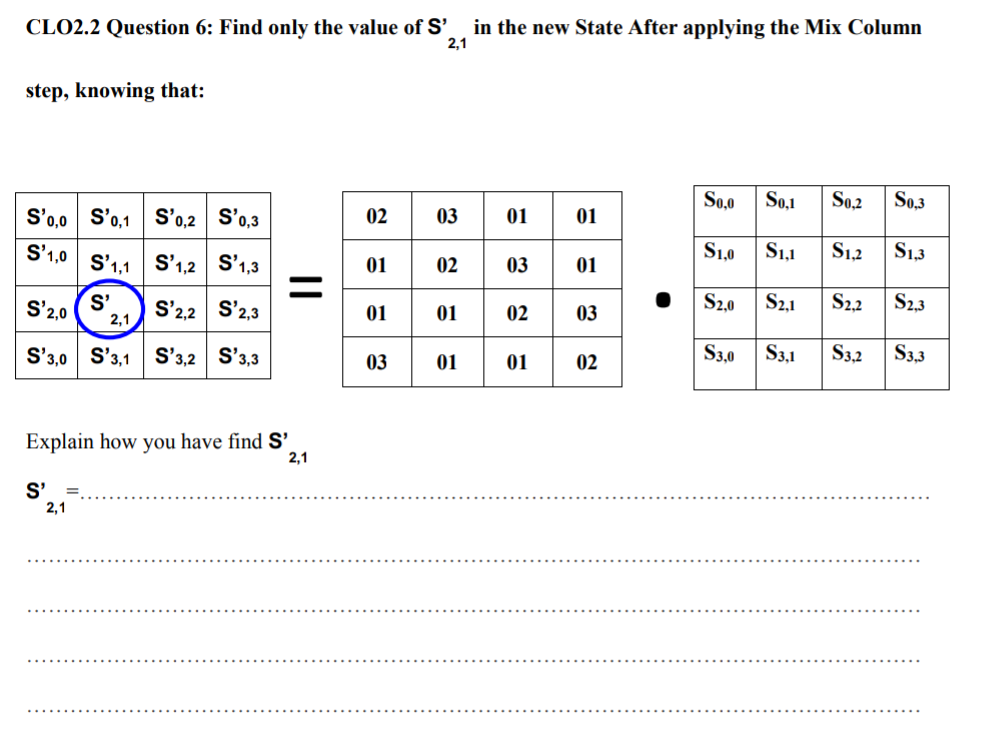 Solved Part1: Private key Modern Cryptography: AES Assume | Chegg.com