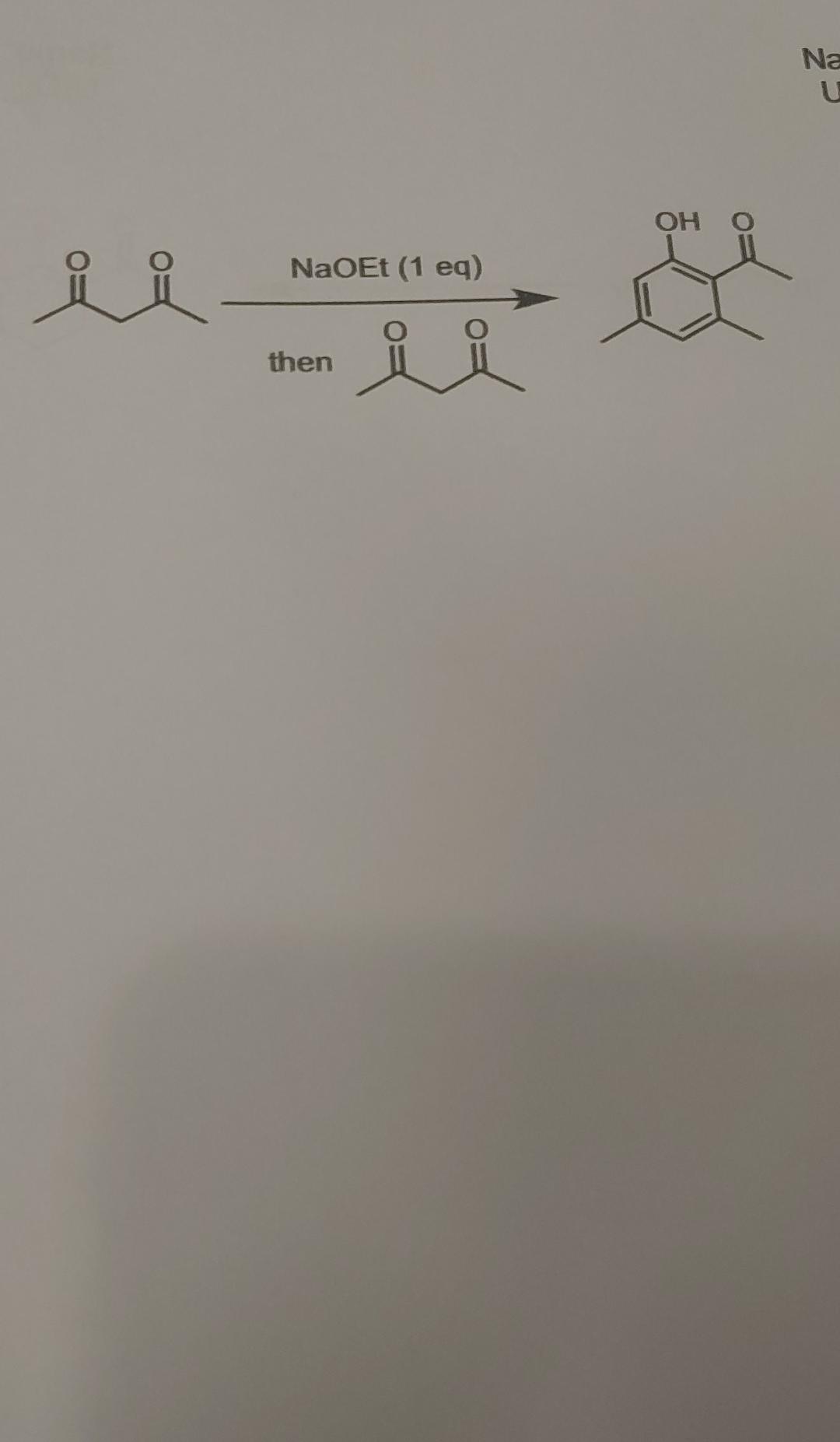 Solved NaOEt (1 eq) then | Chegg.com