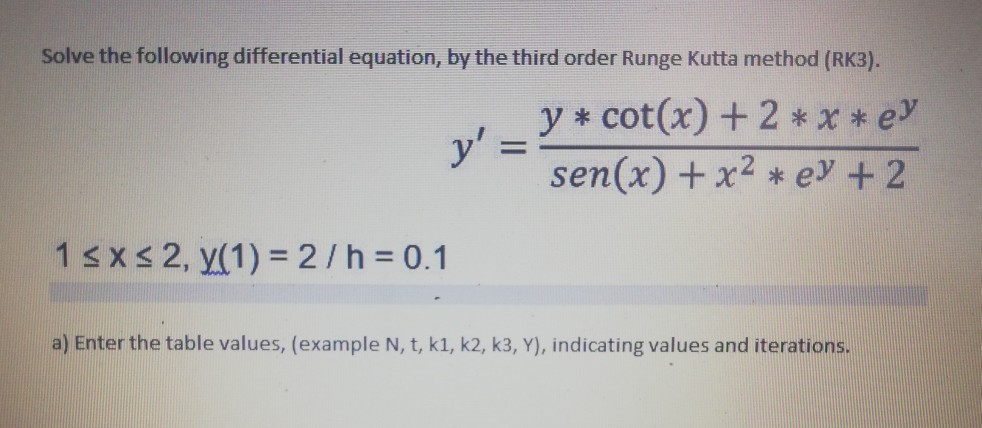 Solved Solve The Following Differential Equation By The 
