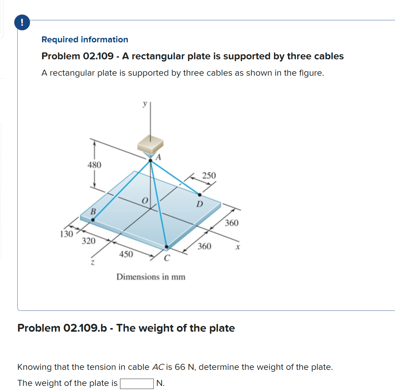 Solved ! ﻿Required information Problem 02.109 - ﻿A | Chegg.com