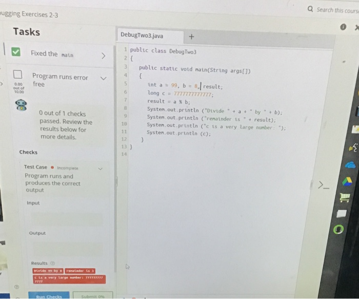 Solved Q Search this course ugging Exercises 2-3 Tasks | Chegg.com