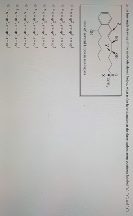Solved In the line angle drawing of the molecule shown | Chegg.com