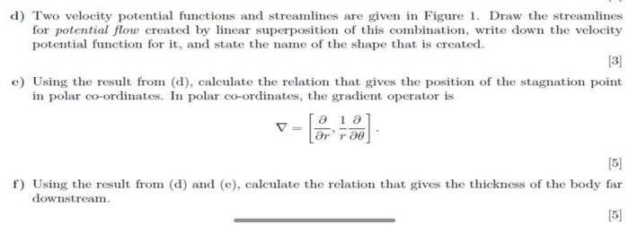Solved d) Two velocity potential functions and streamlines | Chegg.com