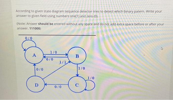 Solved According to given state diagram sequence detector | Chegg.com