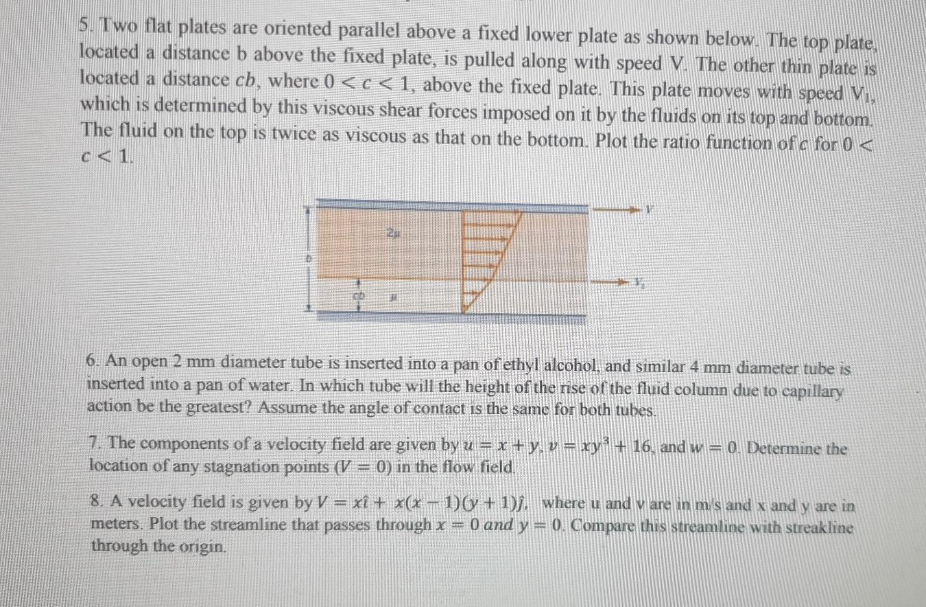 Solved 5. Two flat plates are oriented parallel above a | Chegg.com