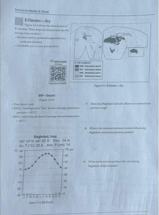 Solved B Climates-Dry Figure is. 5 shows the diatnbution of | Chegg.com