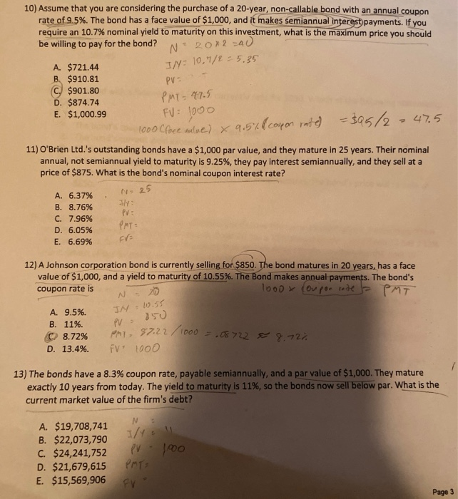 Solved 10 Assume That You Are Considering The Purchase Of A Chegg