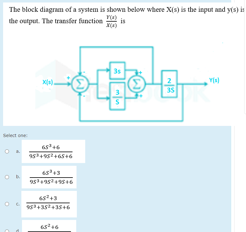 Solved The block diagram of a system is shown below where | Chegg.com