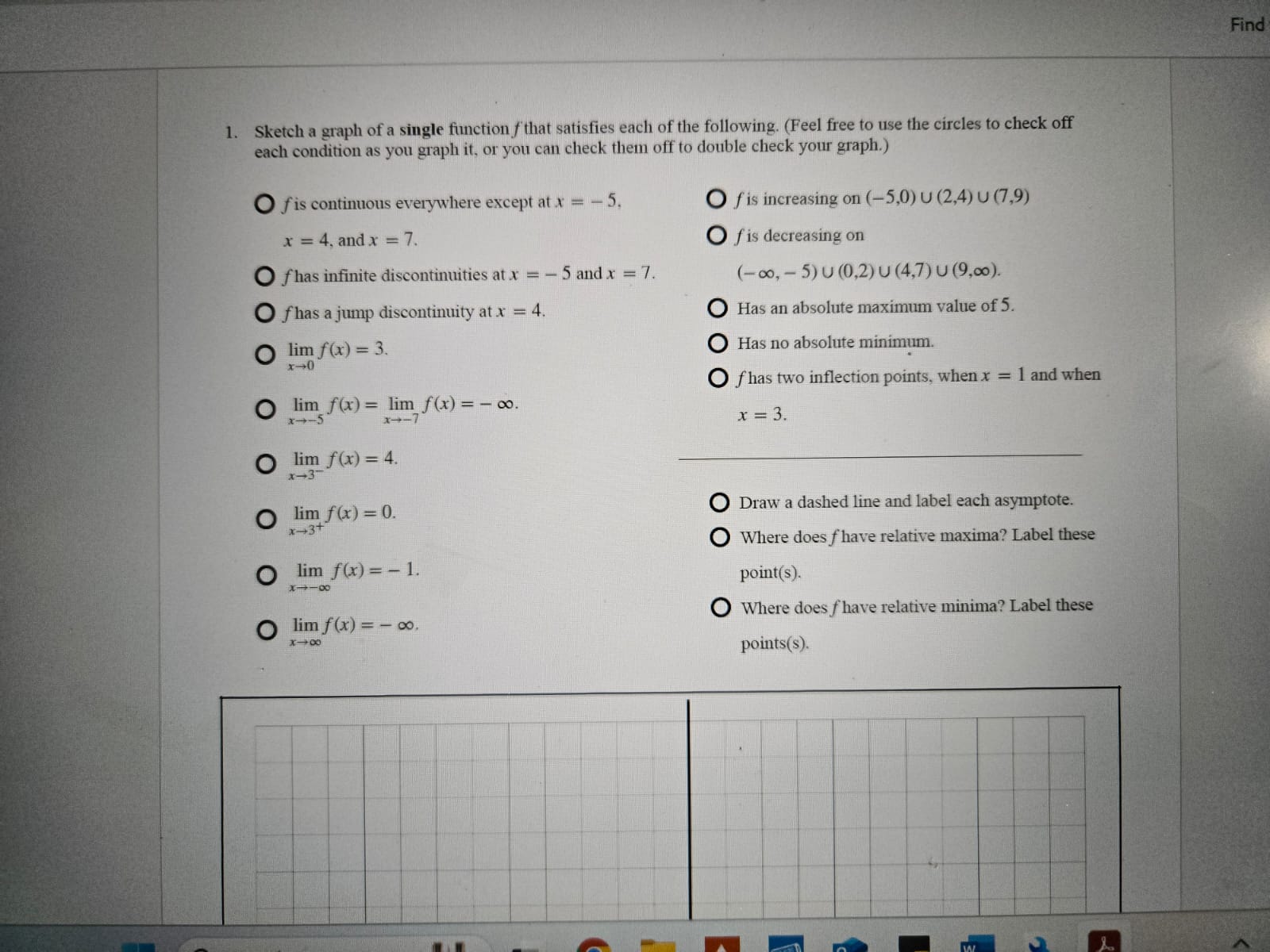 Solved Sketch a graph of ﻿a single function f ﻿that | Chegg.com