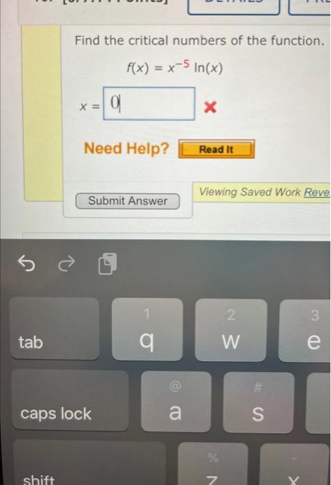 Solved Find The Critical Numbers Of The Function