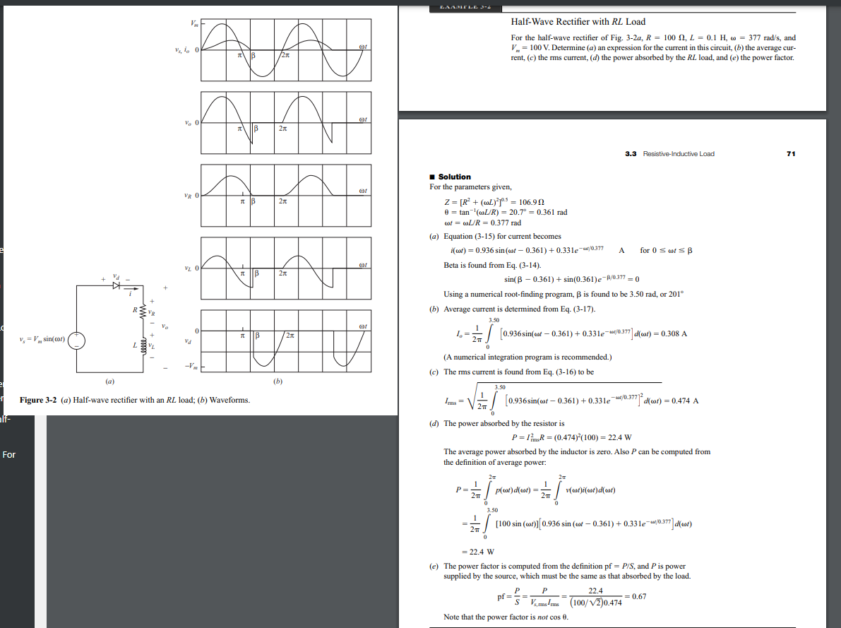 Use Matlab to calculate ß, ﻿Io, ﻿Irms, P, ﻿and pf(b) | Chegg.com