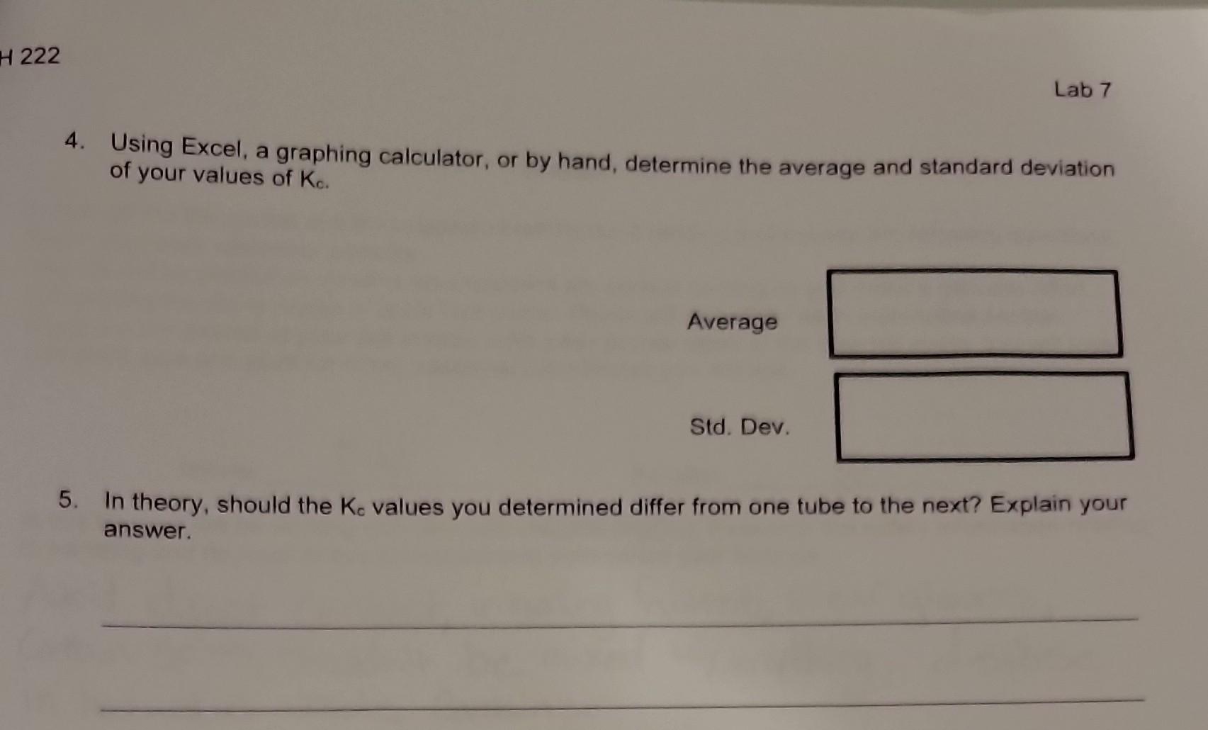 Solved 3. Using ICE tables, calculate the value of Kc for | Chegg.com
