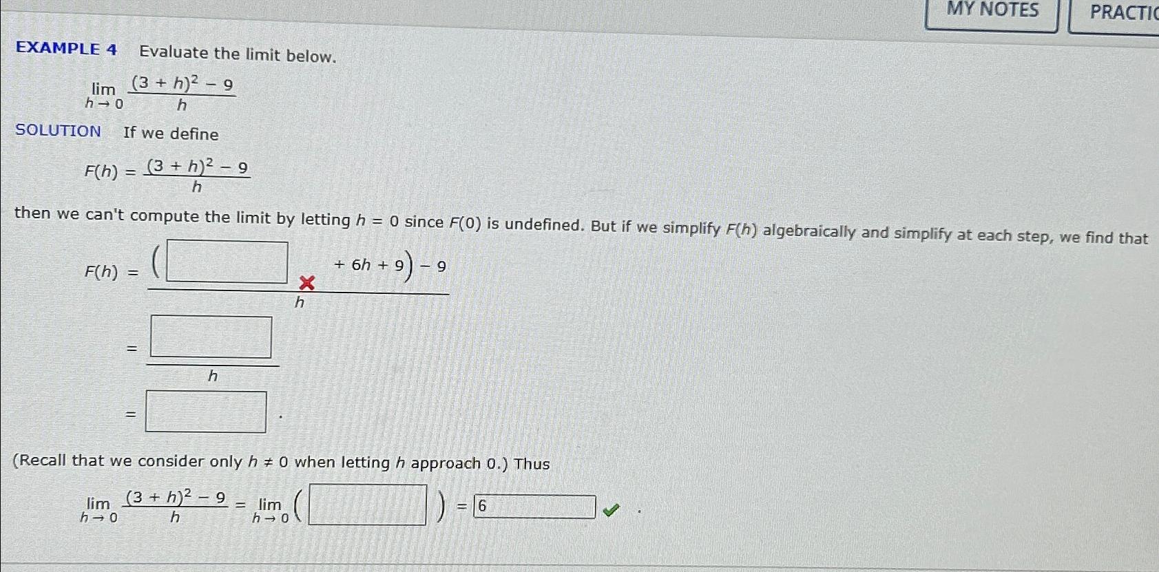Solved EXAMPLE 4 ﻿Evaluate the limit | Chegg.com