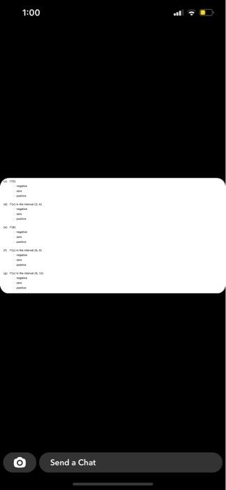 1:00 이 중 | Ima 이 Send a Chat 1:00 aal 0 Send a Chat | Chegg.com