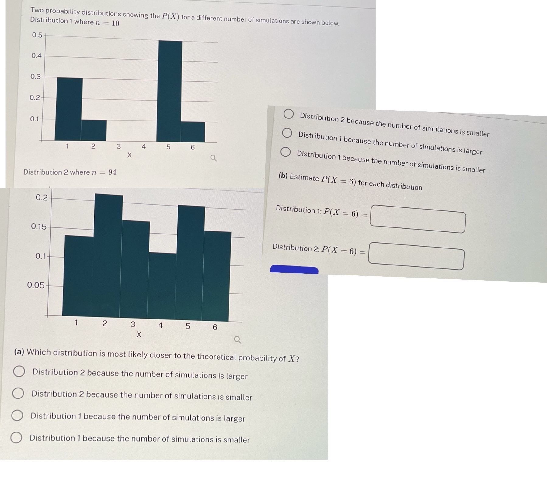 Solved Two probability distributions showing the P(x) ﻿for a | Chegg.com