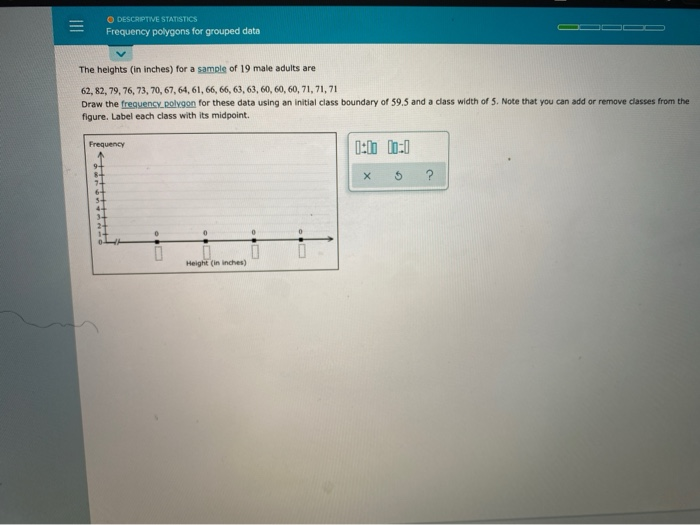 Solved DESCRIPTIVE STATISTICS Frequency polygons for grouped | Chegg.com