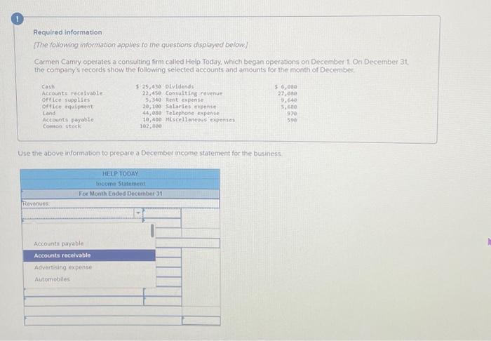 Solved Required information [The following information | Chegg.com