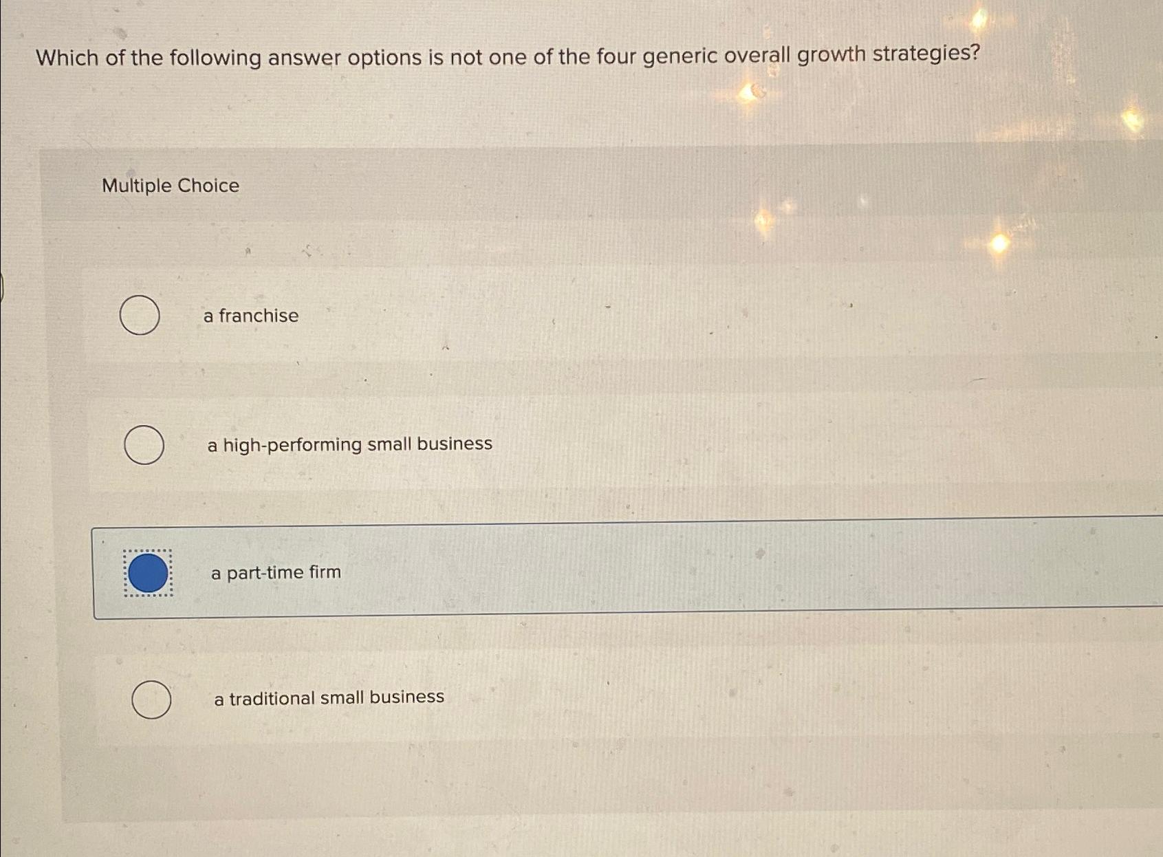 Solved Which of the following answer options is not one of | Chegg.com