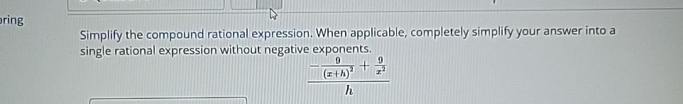 Solved Simplify the compound rational expression. When | Chegg.com