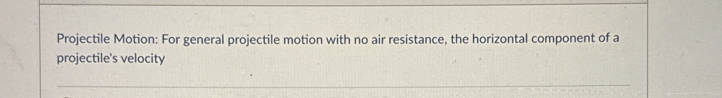 Solved Projectile Motion: For general projectile motion with | Chegg.com