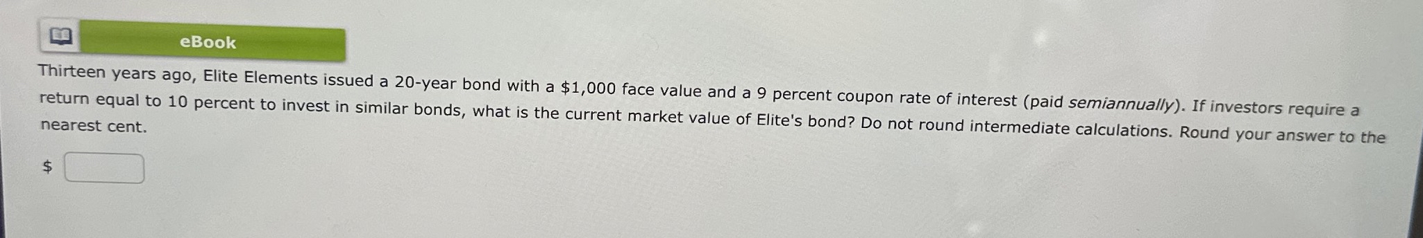 Solved eBookThirteen years ago, Elite Elements issued a | Chegg.com