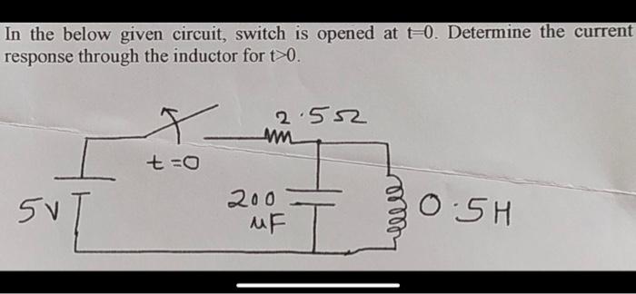 Solved im having trouble finding the initial condition. | Chegg.com