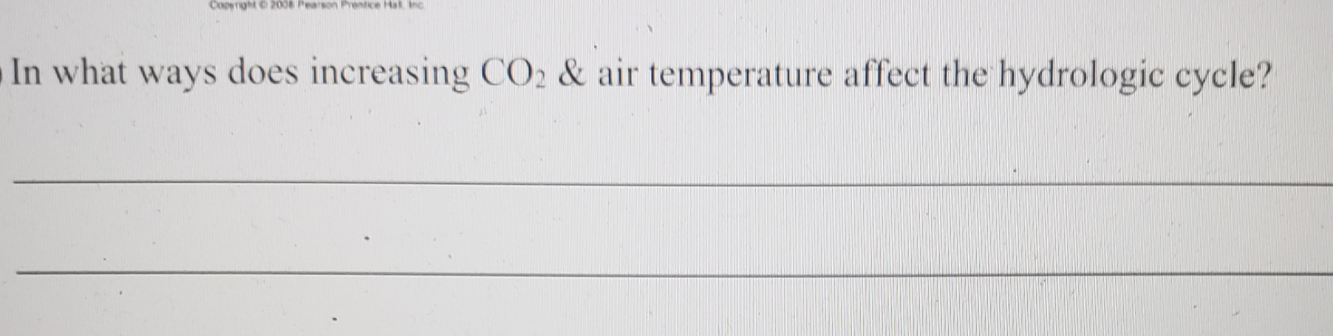Solved In what ways does increasing CO2 ﻿& air temperature | Chegg.com