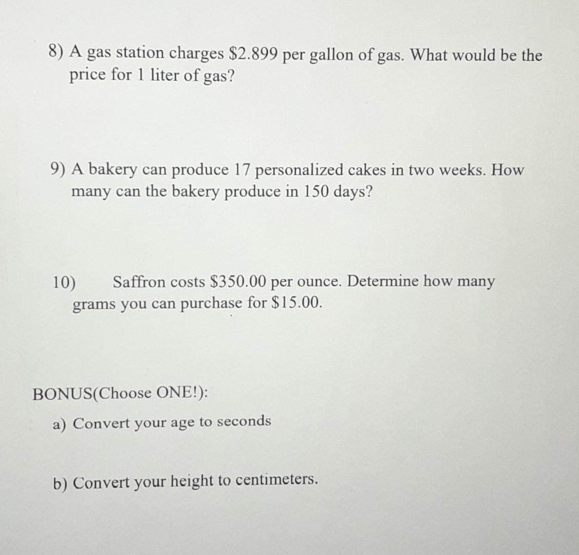 Solved tex Dra. Use the attached sheet of conversion factors | Chegg.com