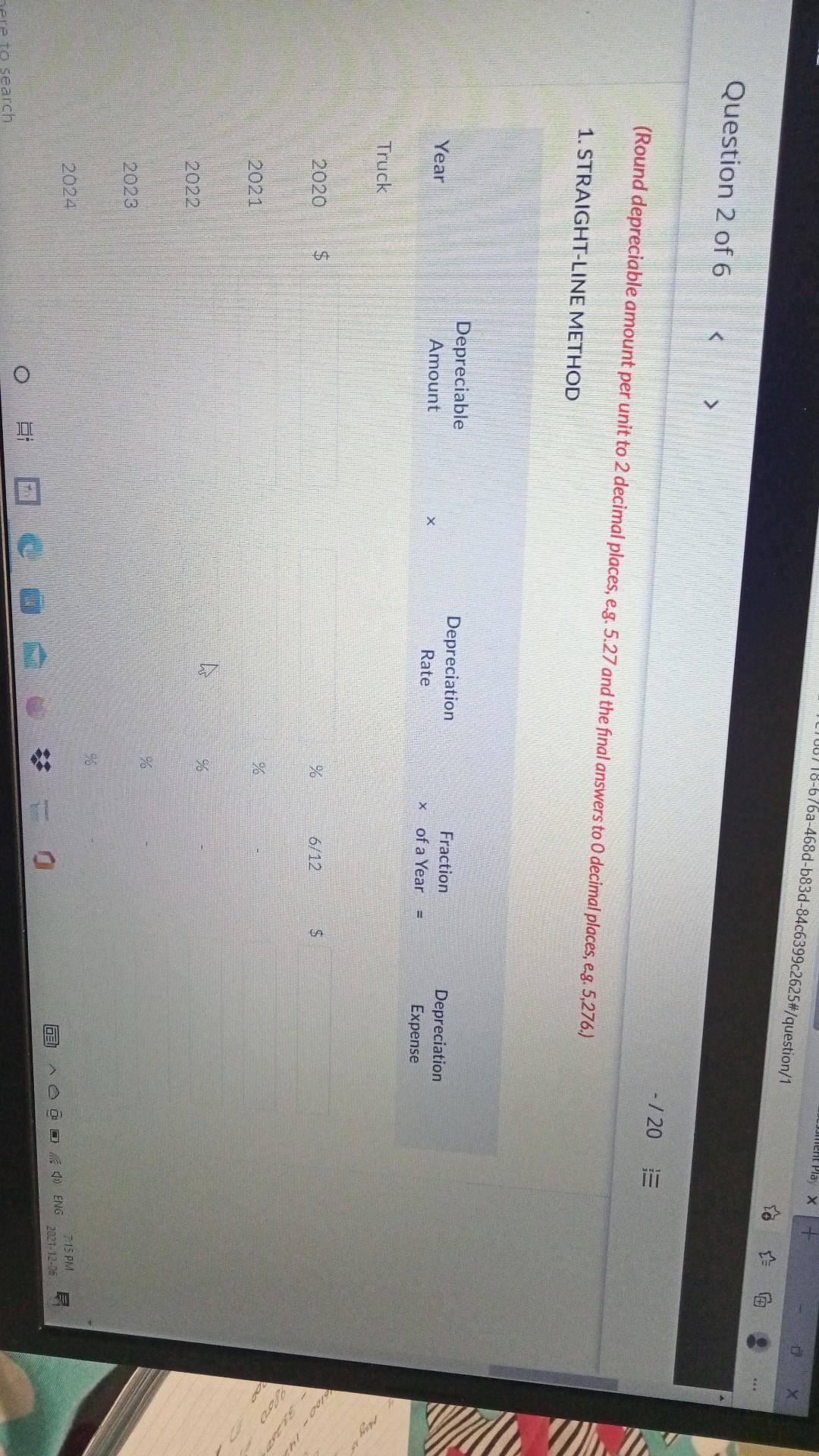 Solved Question 2 of 6 K -/20 E View Policies Current | Chegg.com