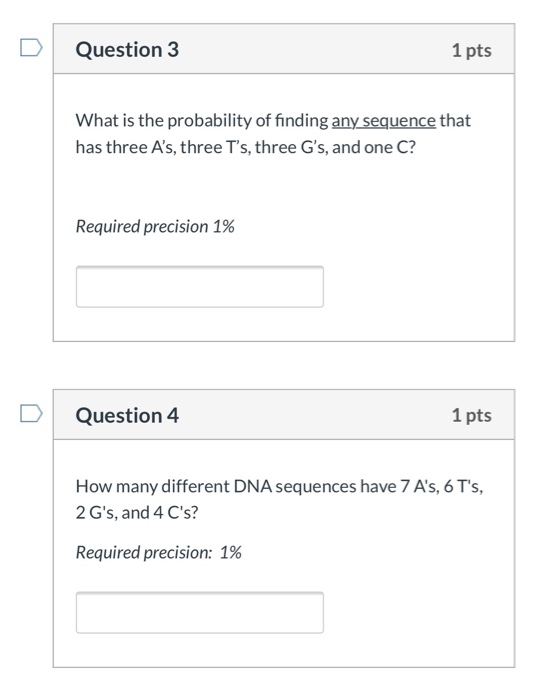 Solved A series of probability questions involving DNA | Chegg.com