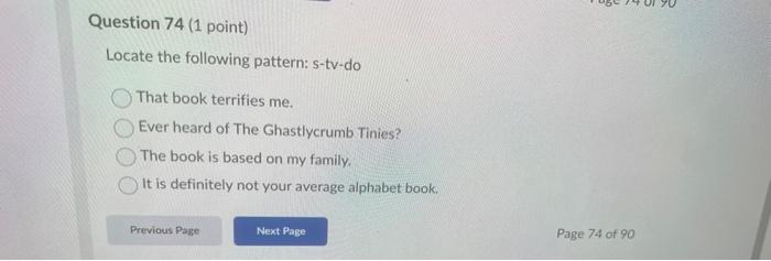 Solved Locate the following pattern: s-tv-do That book | Chegg.com