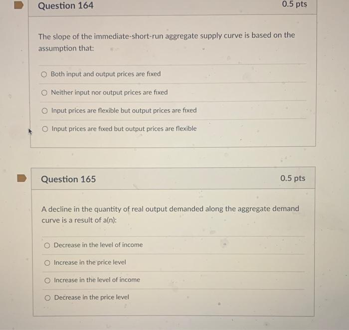 Solved The slope of the immediate-short-run aggregate supply | Chegg.com