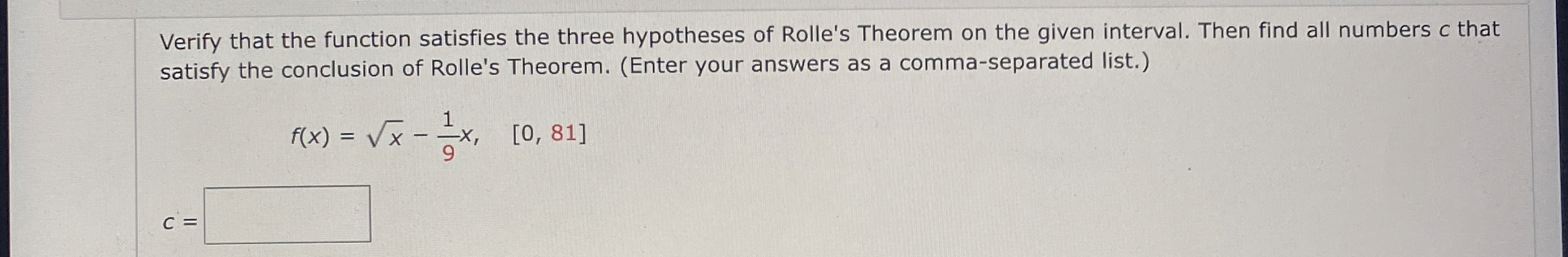 Solved Verify that the function satisfies the three | Chegg.com