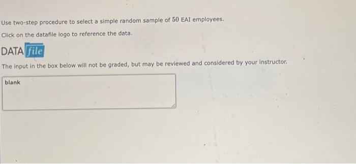 Solved Use two-step procedure to select a simple random | Chegg.com
