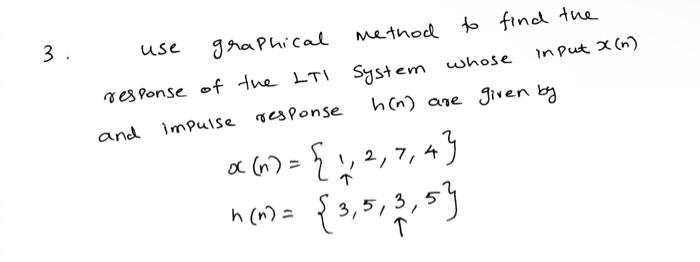 Solved 3. Use graphical method to find the response of the | Chegg.com