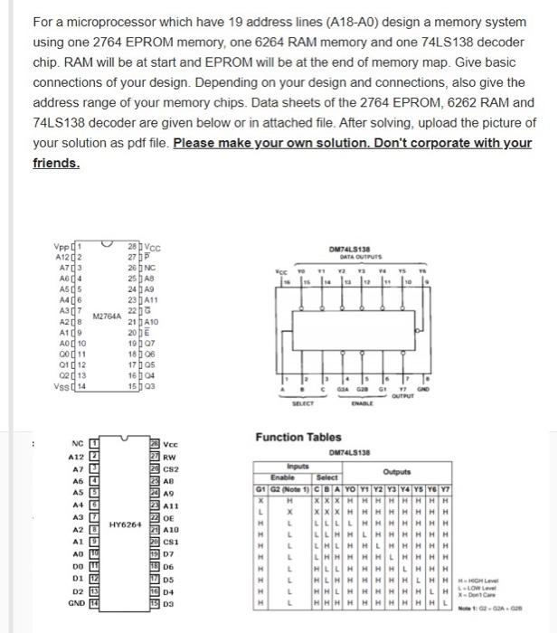 Solved For a microprocessor which have 19 address lines | Chegg.com