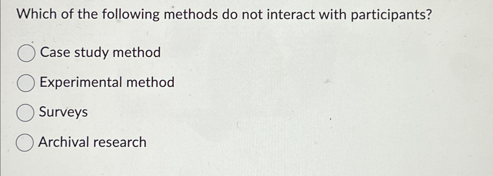 Solved Which of the following methods do not interact with | Chegg.com