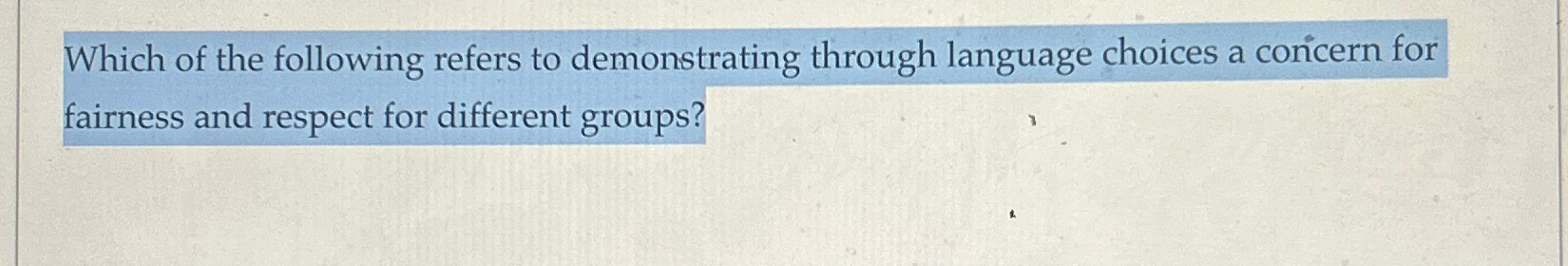 Solved Which of the following refers to demonstrating | Chegg.com